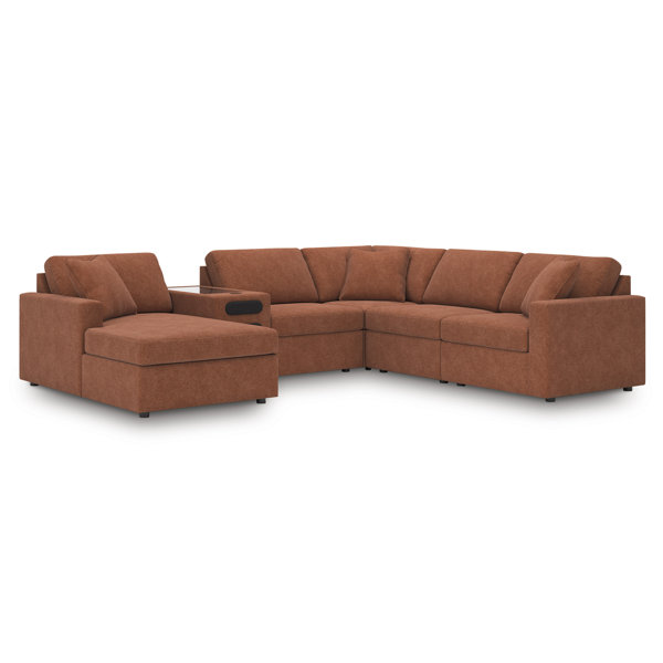 Hokku Designs Modmax 6-Piece Sectional with Audio System and Chaise | Wayfair